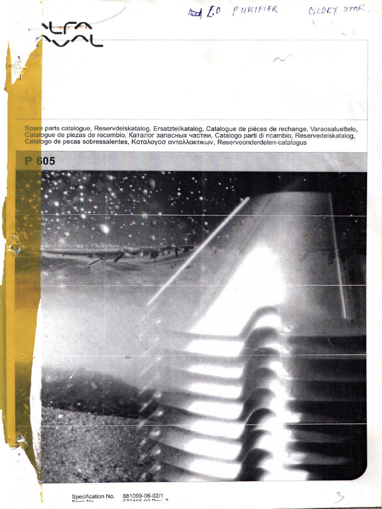 Alpha Laval P605 Spare Part Book | PDF