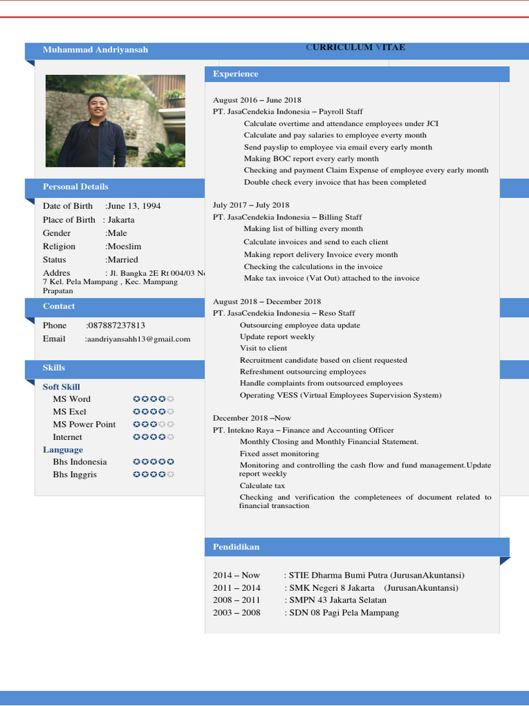 CV Andri Yansah | PDF | Invoice | Business
