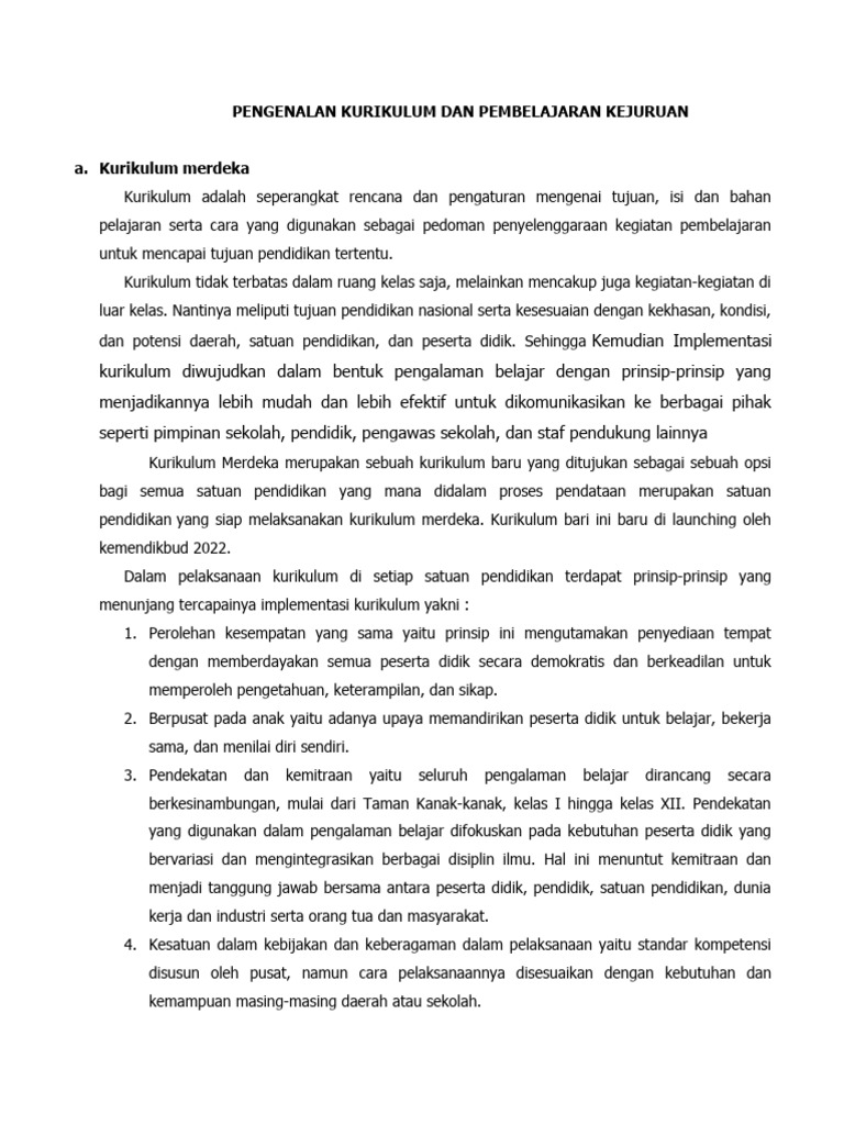Pengenalan Kurikulum | PDF | Karier & Perkembangan