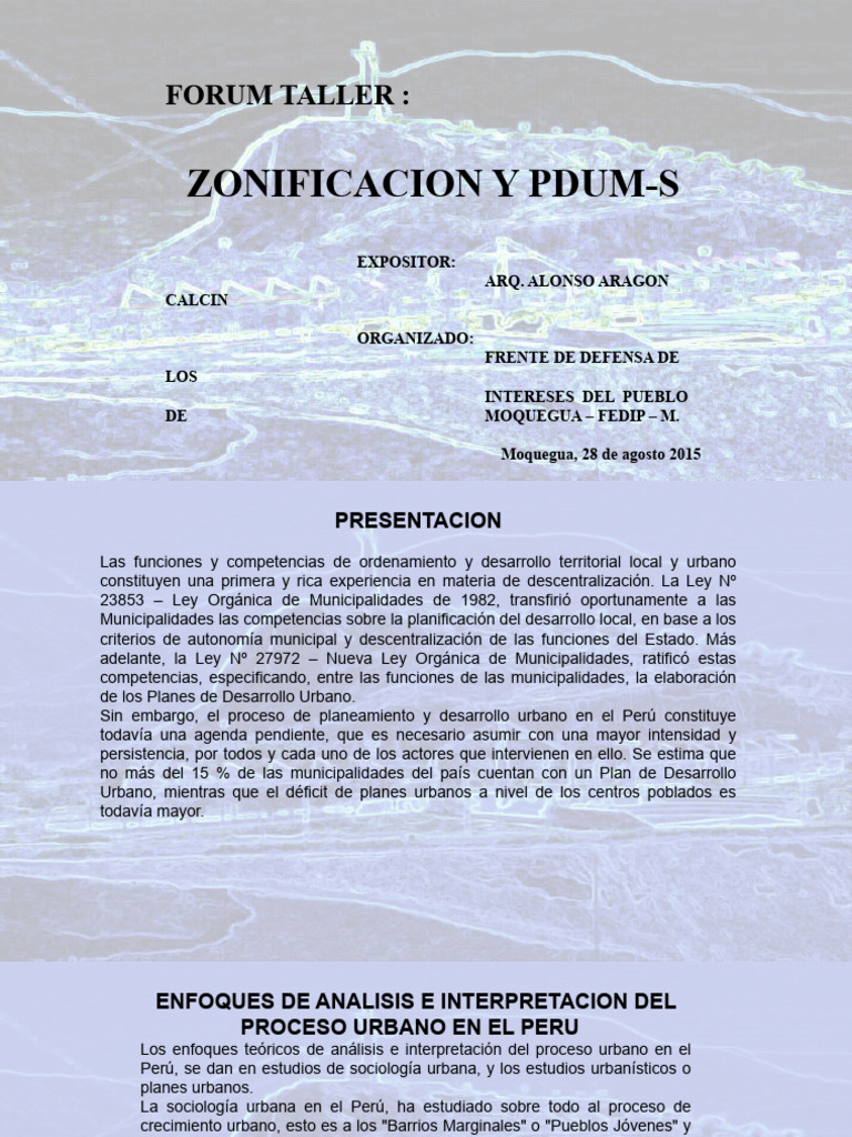 Exposicion Pdur | PDF | Planificación urbana | Zonificación