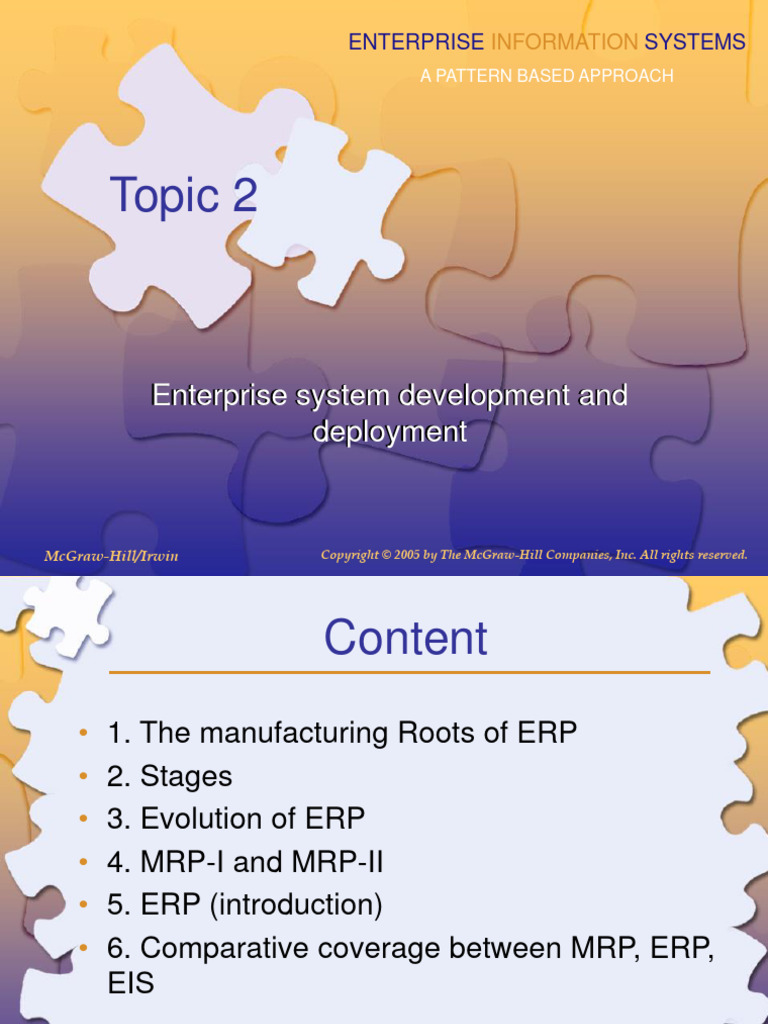 Topic 2 - Enterprise System Development and Deployment | PDF