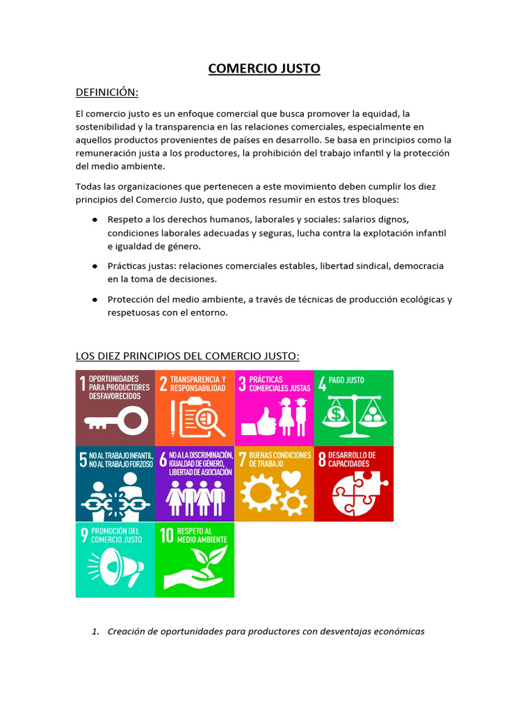 Comercio Justo | PDF | Comercio justo | Comercio