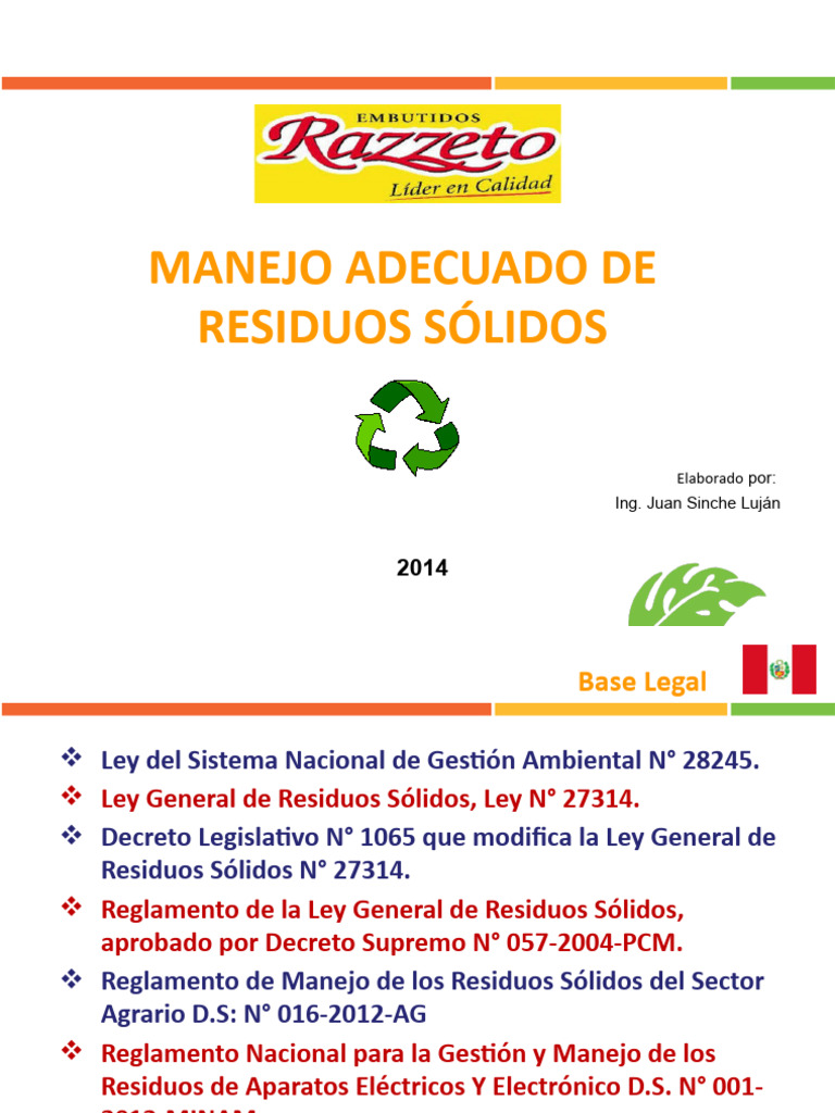 Capacitacion en Residuos Solidos - Razzeto | PDF | Residuos | Reciclaje