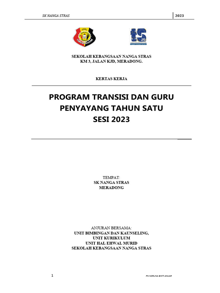 Kertas Kerja Transisi 2023 | PDF