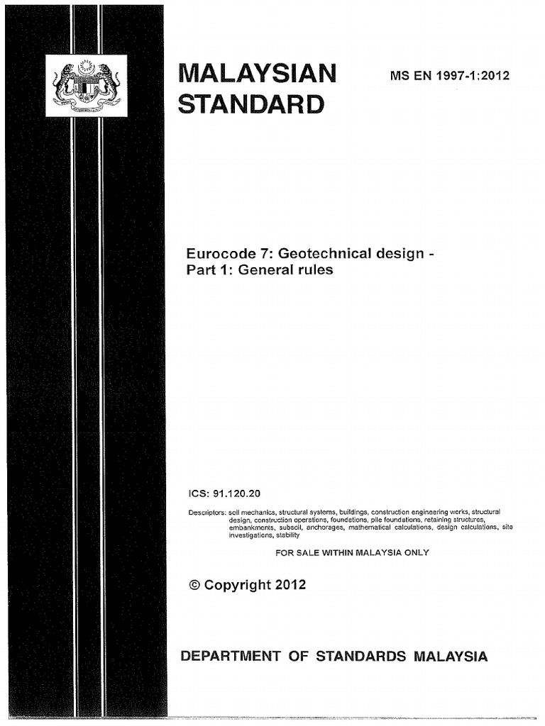 MS EN 1997-1_2012 | PDF
