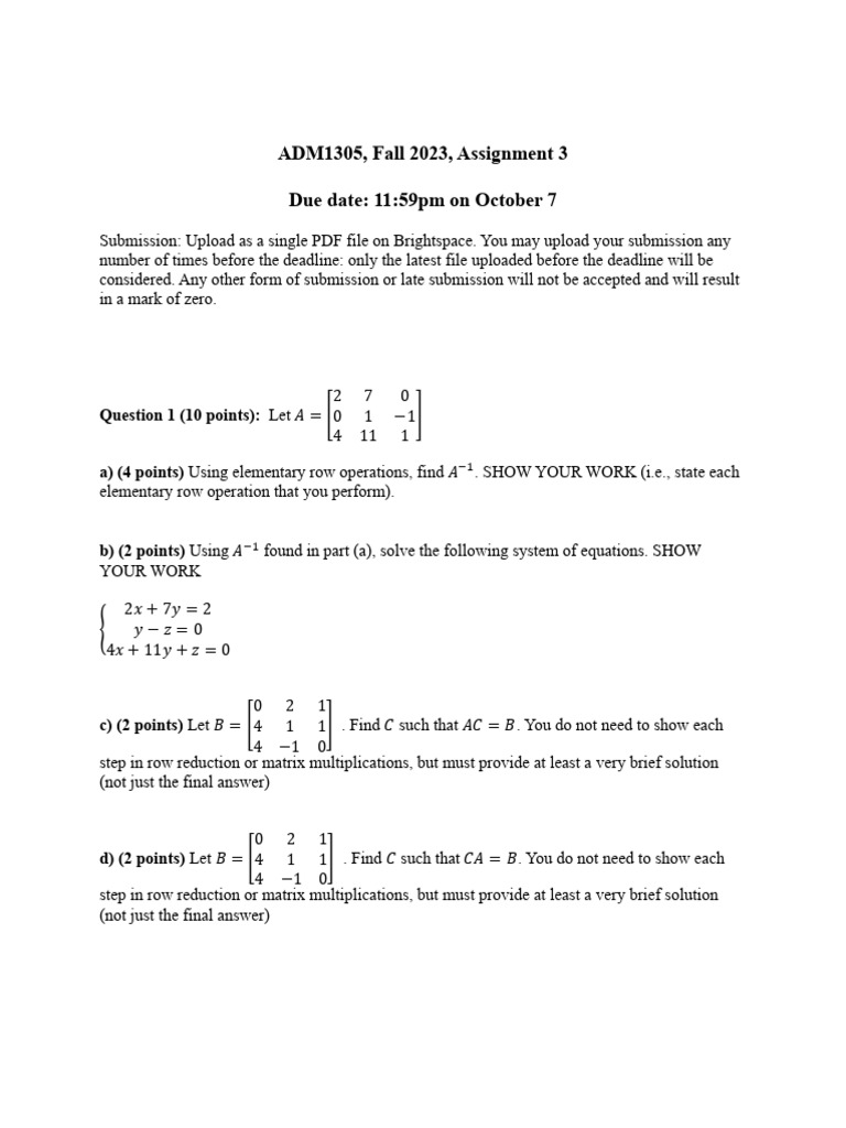 ADM1305 2023 Assignment3 | PDF