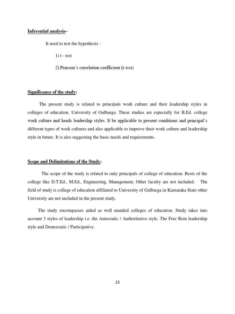 A Comparitive Study of Work Culture of The College of Education On The ...