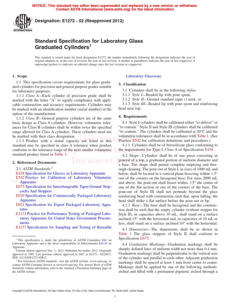 Astm E1272 02 2012 | PDF | Volume