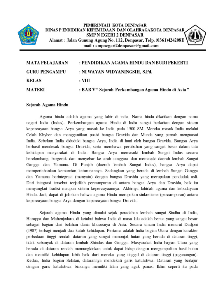 Sejarah Agama Hindu | PDF