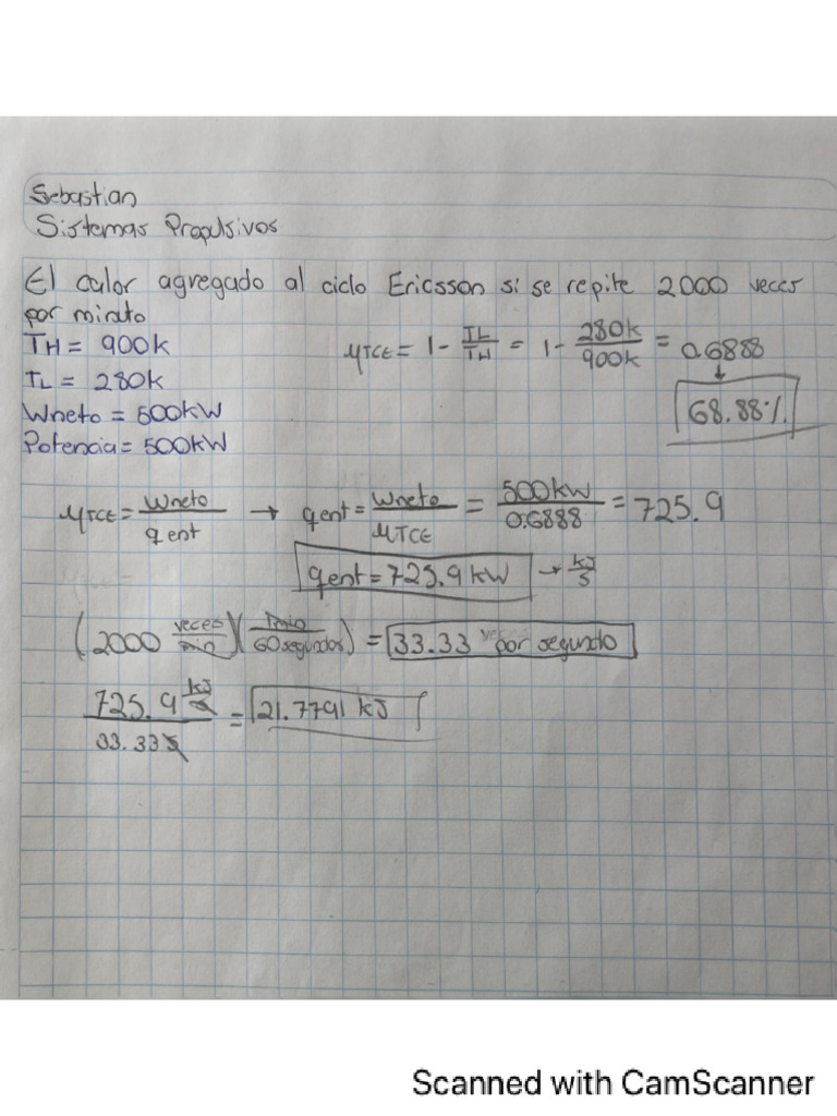 Ciclo Ericsson Ejercicio | PDF