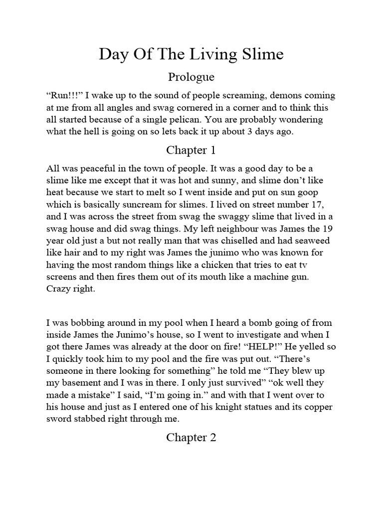 Day of The Living Slime | PDF | Mystery, Thriller & Crime Fiction | General Fiction