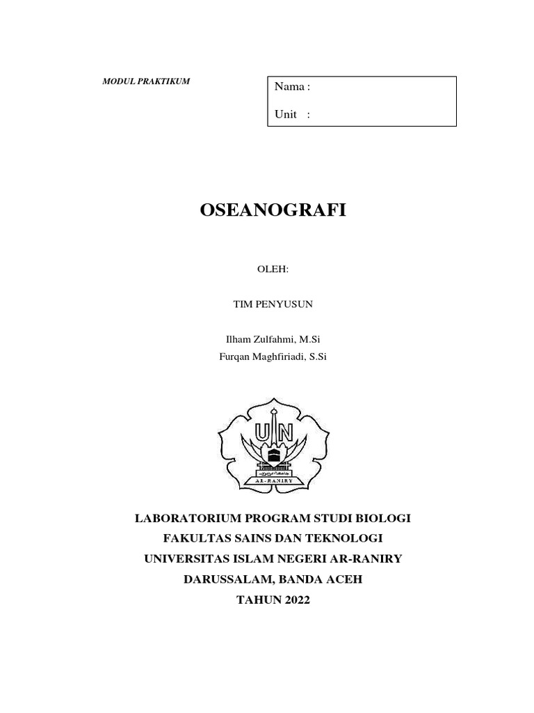 NewMODUL PRAKTIKUM Oseanografi 2022 | PDF | Kesehatan Holistik | Sains & Matematika