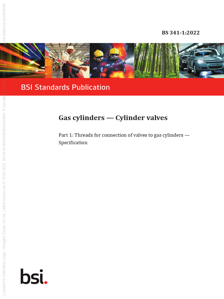 BS 341 - Gas Cylinders-Cylinder Valves - Part-1 | PDF | Valve ...