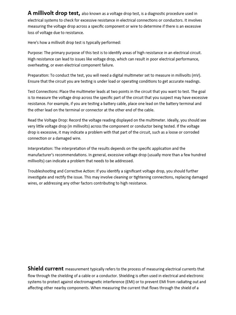 A Millivolt Drop Test | PDF | Alternating Current | Electromagnetic ...