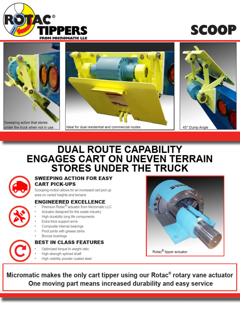 Roatary Actuators - Micromatic Rotac Scoop Tippers From Micromatic ...