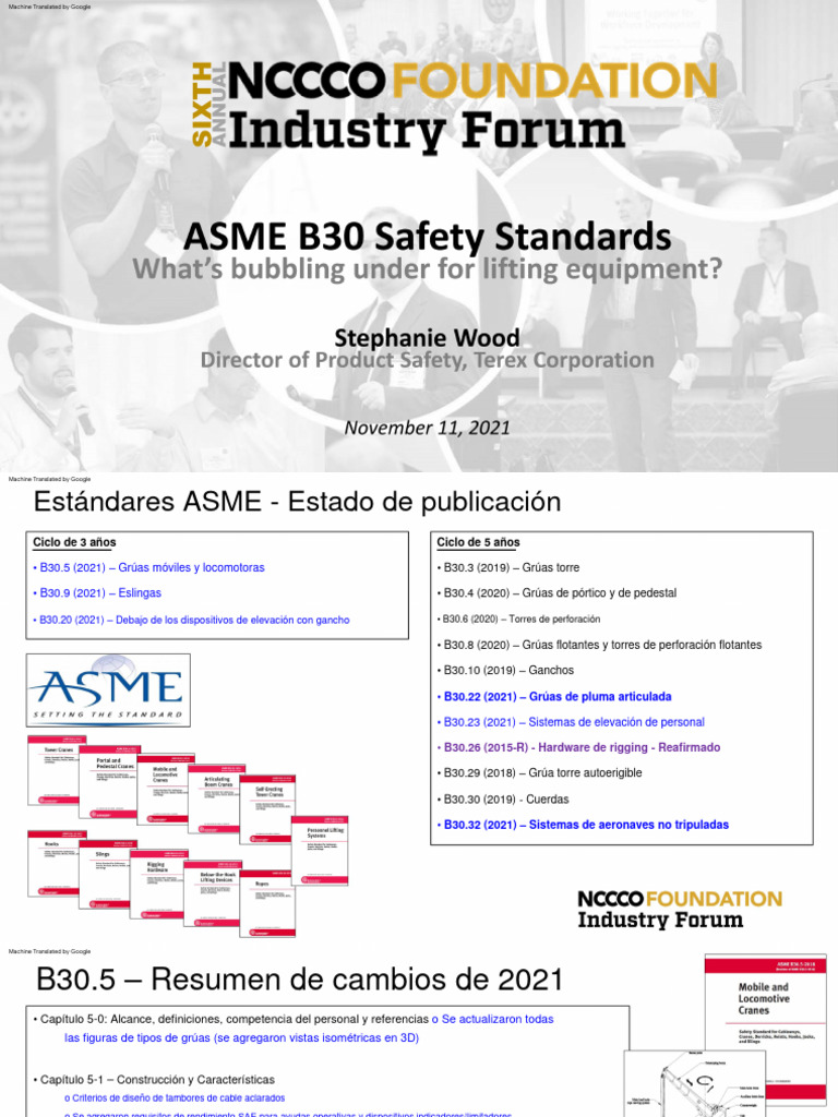 Cambios 2021 en Estándares ASME B30 | PDF | Bienes manufacturados