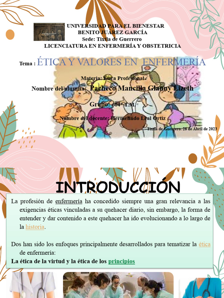Etica y Valores en Enfermeria | PDF | Enfermería | Moralidad