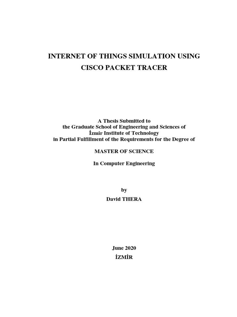 Internet of Things Simulation Using Cisco Packet Tracer | PDF | Internet Of Things | Computer ...
