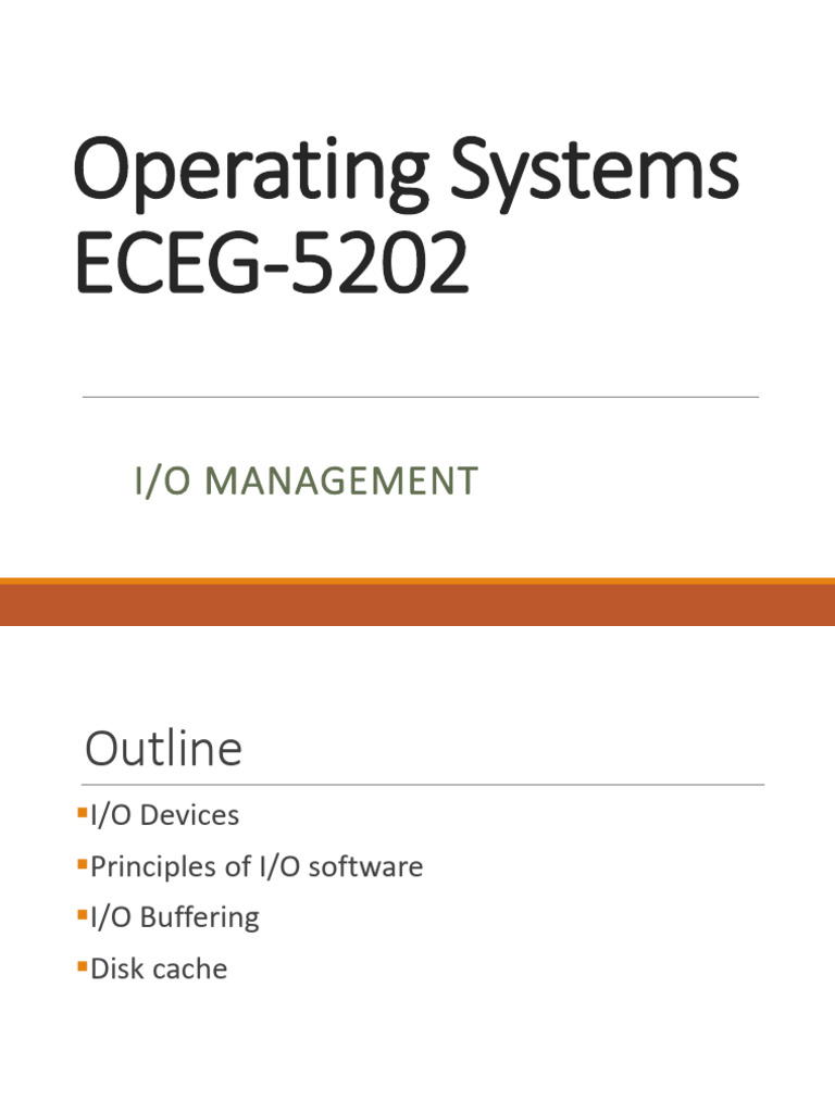 Os 8 Iomanagement Pdf Input Output Operating System