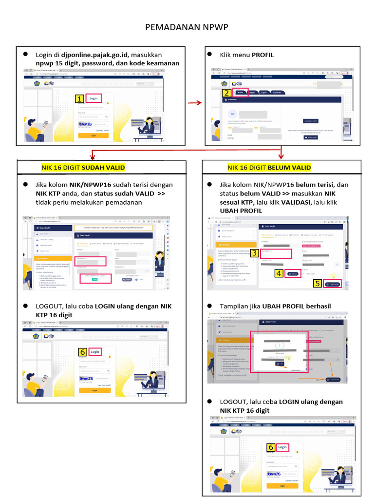 Tutorial Pemadanan NPWP-1 | PDF
