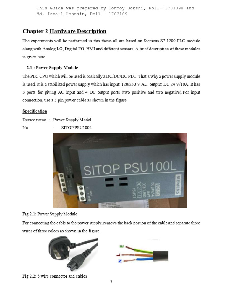 TIA Portal - Simens S7 1200 PLC Guide | PDF | Programmable Logic Controller | Power Supply