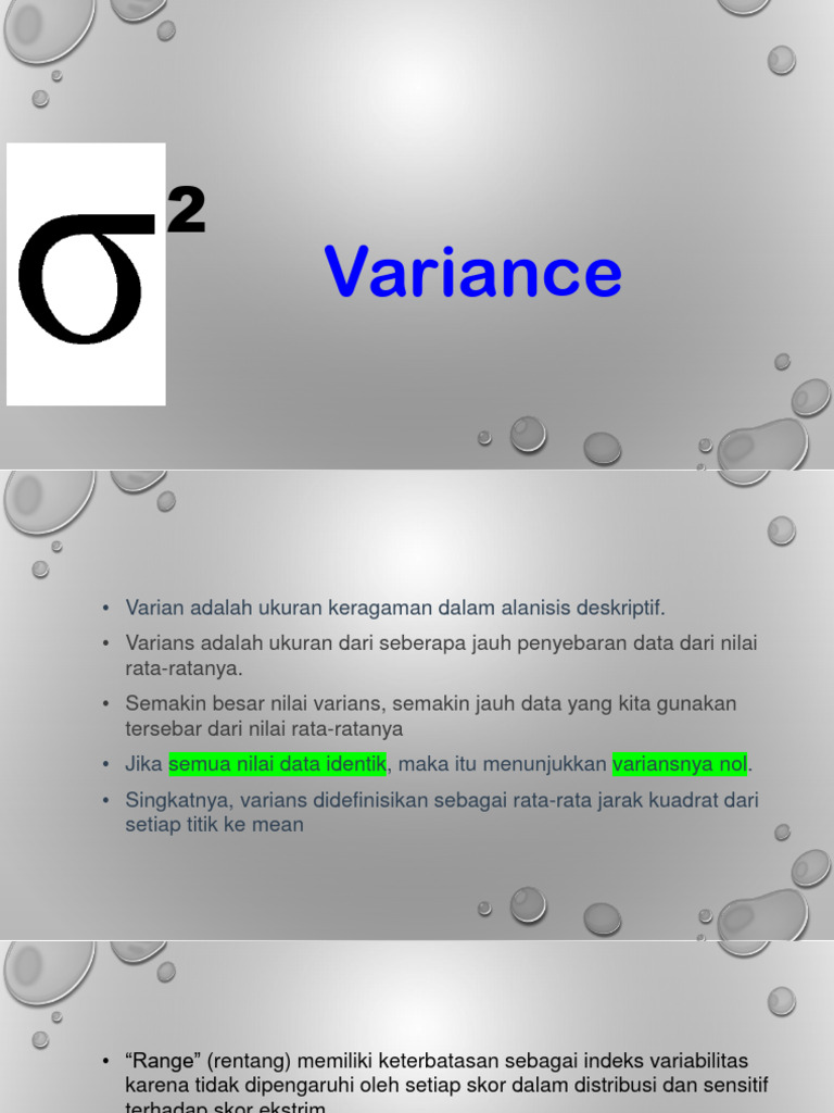 Topik 13 Variance | PDF | Metode & Bahan Ajar
