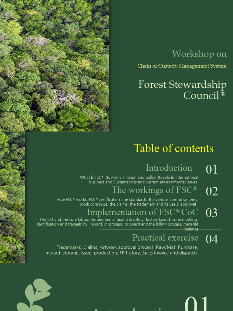 FSC MasterTraining Workshop | PDF | Forest Stewardship Council ...
