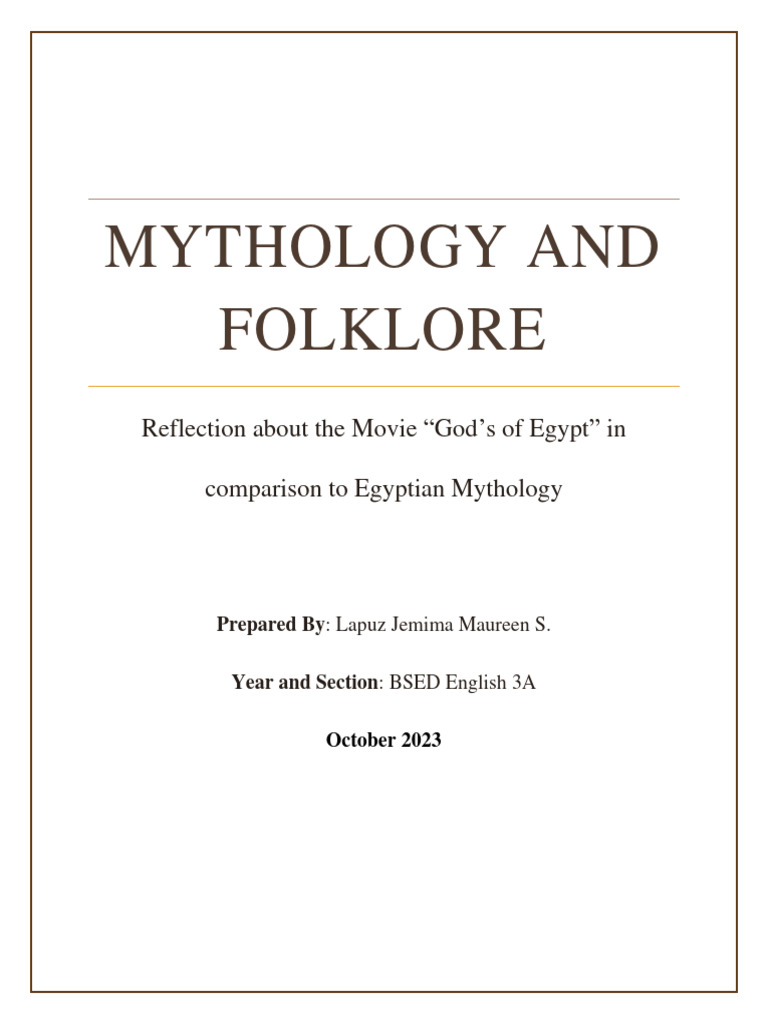 Mythology and Folklore | PDF | Horus | Religious Belief And Doctrine
