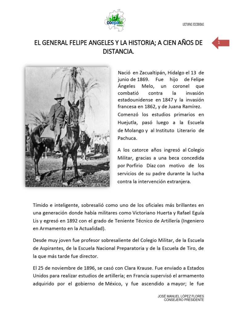Felipe Angeles | PDF | revolución mejicana | México