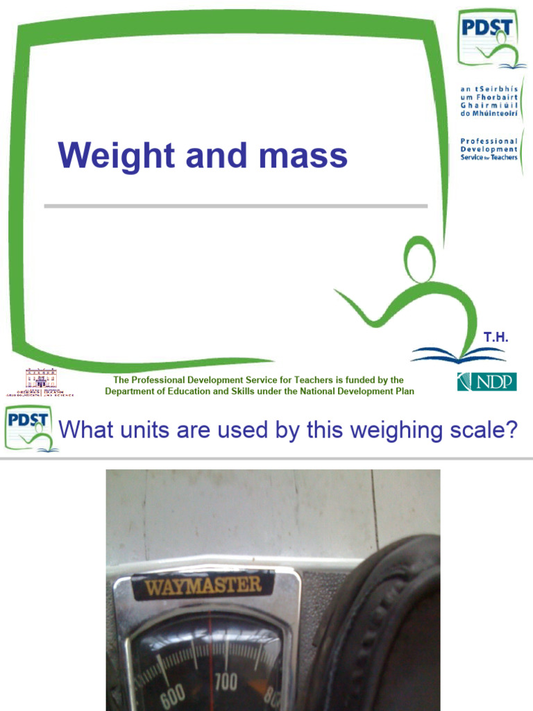Pdst Physics Weight And Mass Pdf Weight Mass