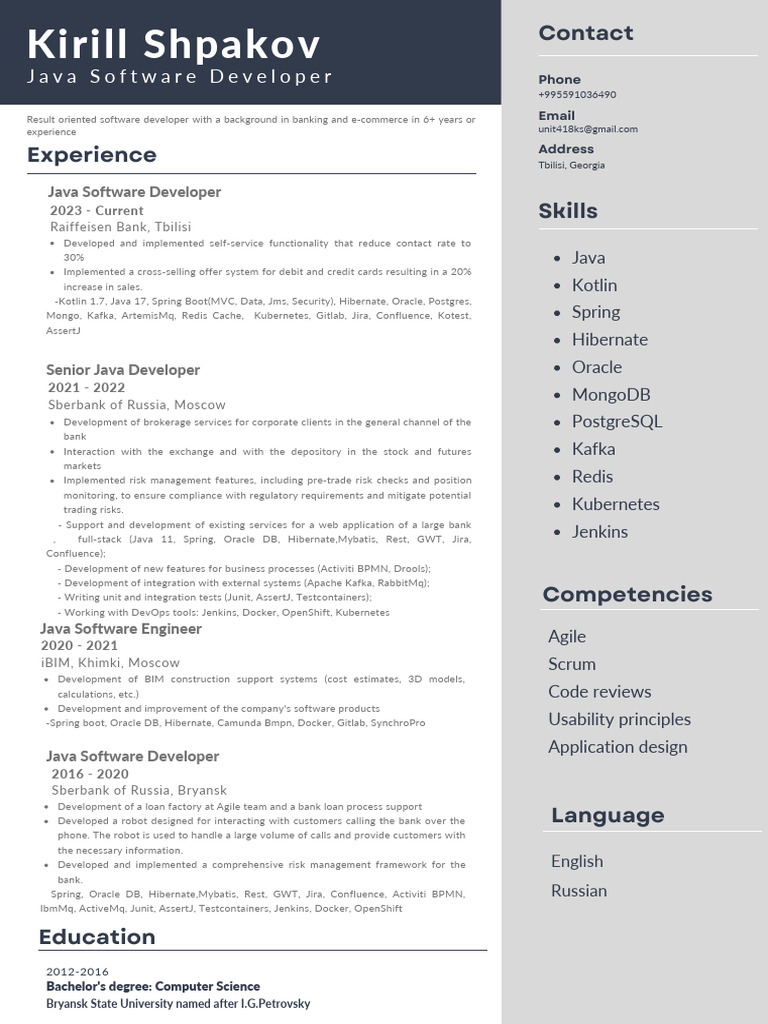 Kirill Shpakov Lead Java Georg Pdf Oracle Corporation Agile Software Development 0548