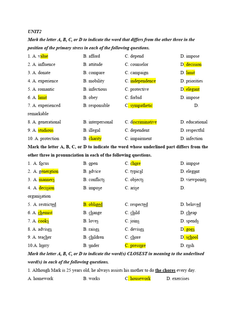 UNIT2 | PDF | Adolescence | Family