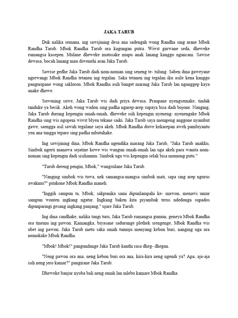 Jaka Tarub | PDF