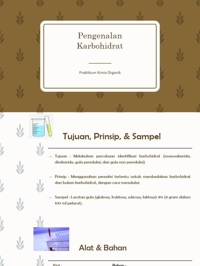 Identifikasi Karbohidrat: Uji Molisch & Benedict | PDF