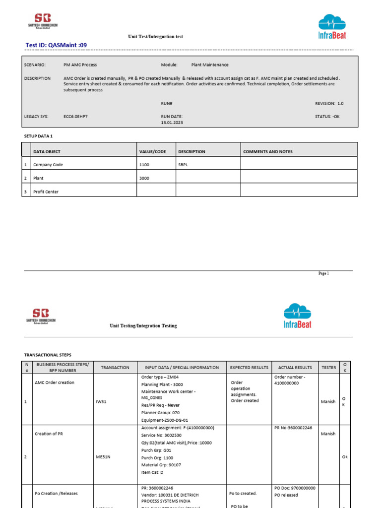 QAS - AMC Process - Test Case-08 | PDF | Unit Testing | Software ...