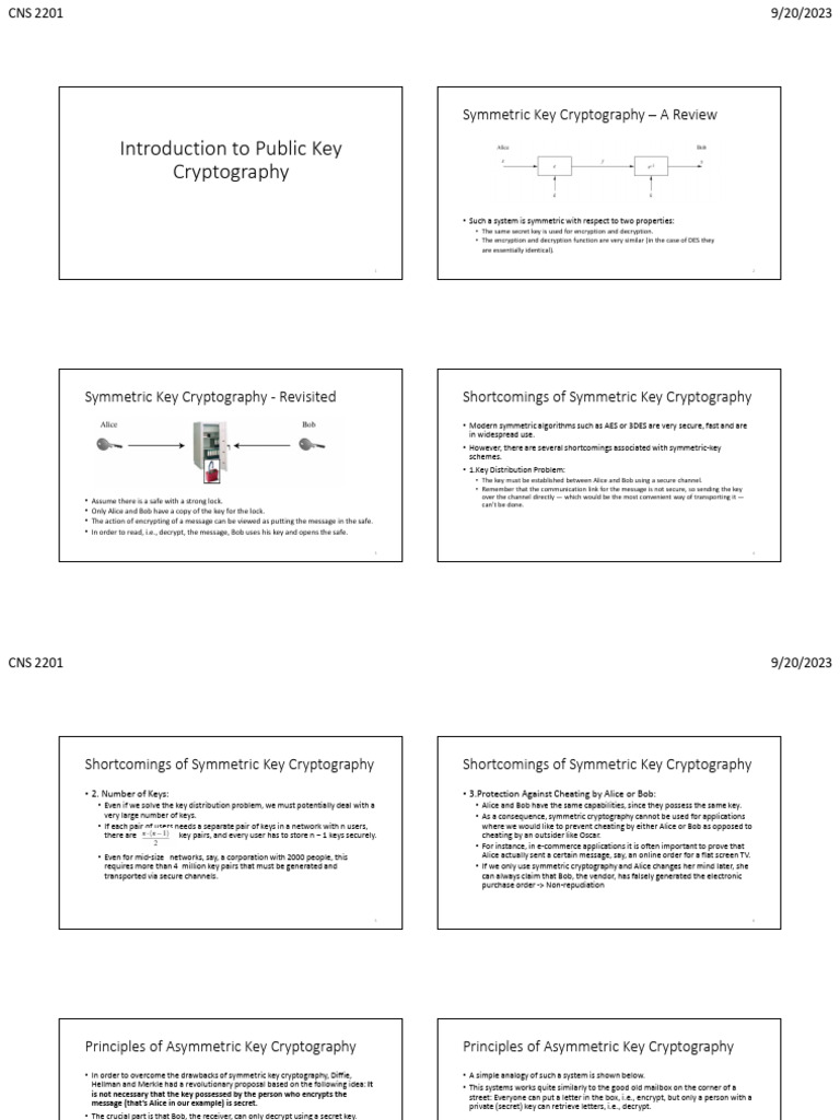 Lecture 7 Introduction To Public Key Cryptography | PDF | Public Key ... Lecture 7 Introduction To Public Key Cryptography | PDF | Public Key ...