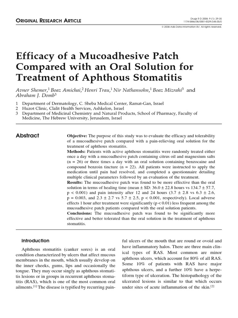 Efficacy of A MP Oral Sol Ben | PDF | Medicine | Clinical Medicine