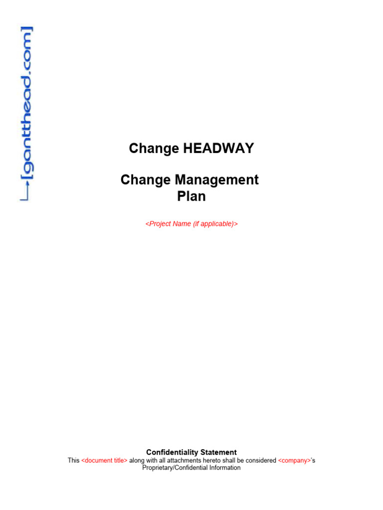 Change Management Plan Overview | PDF | Cognitive Science | Systems Science