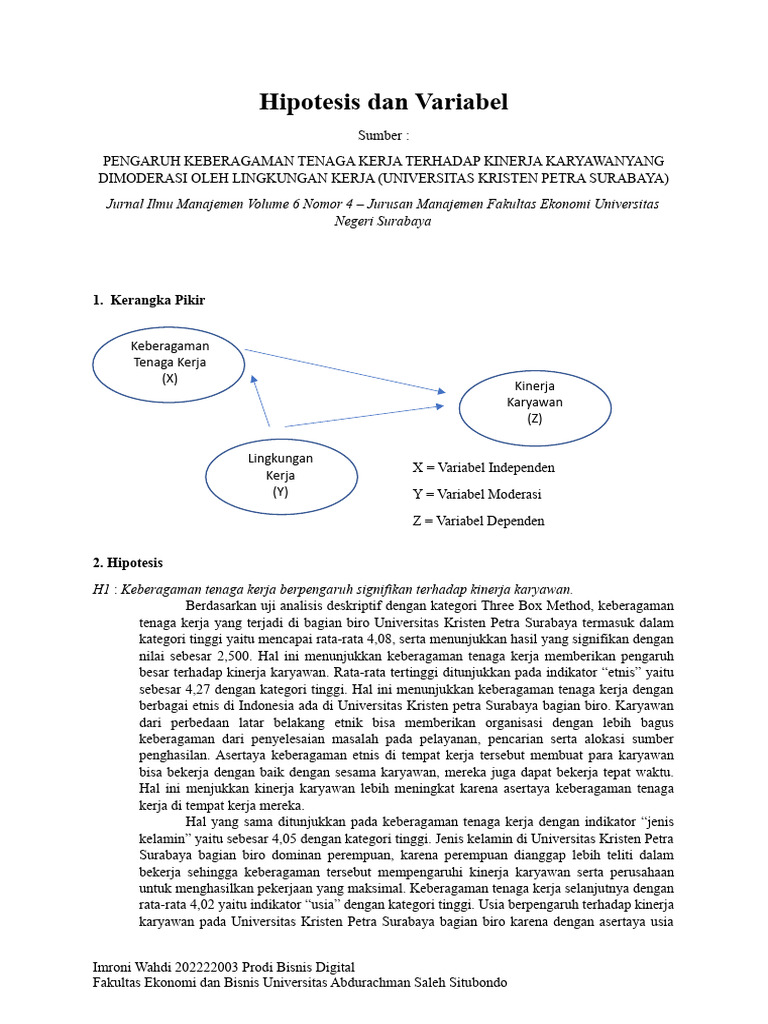 Hipotesis Dan Variabel | PDF | Sains & Matematika