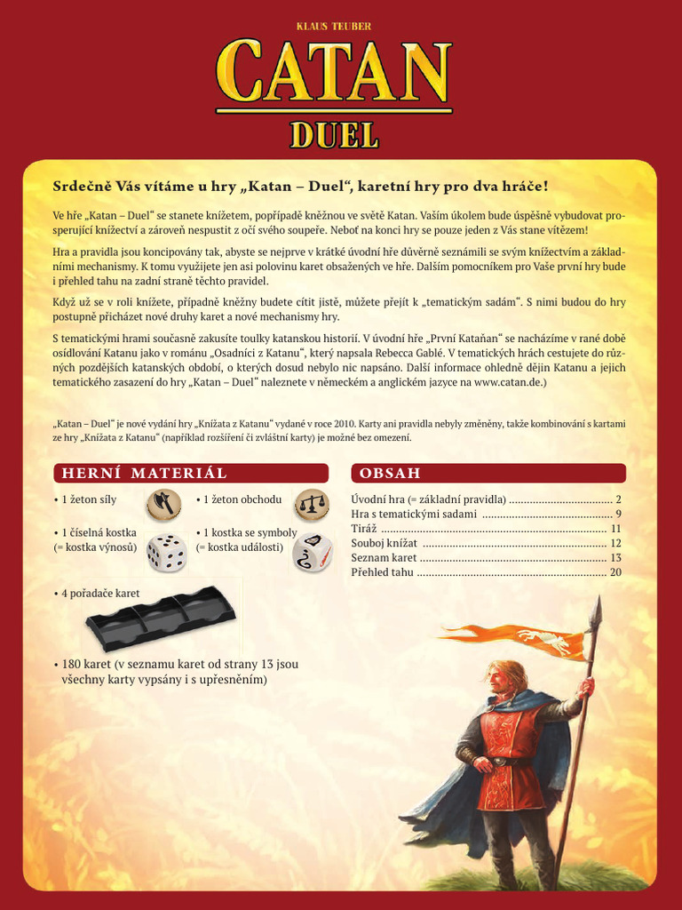 Catan Duel Pravidla Rodinne Hry CZ | PDF