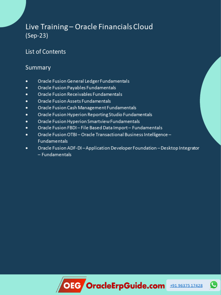 Oracle Fusion Financials Training Guide | PDF | Accounts Payable | Business