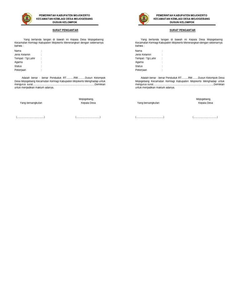 SURAT IZIN KERJA Print | PDF