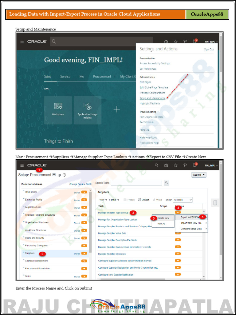 Loading Data With Import-Export Process in Oracle Cloud Applications ...
