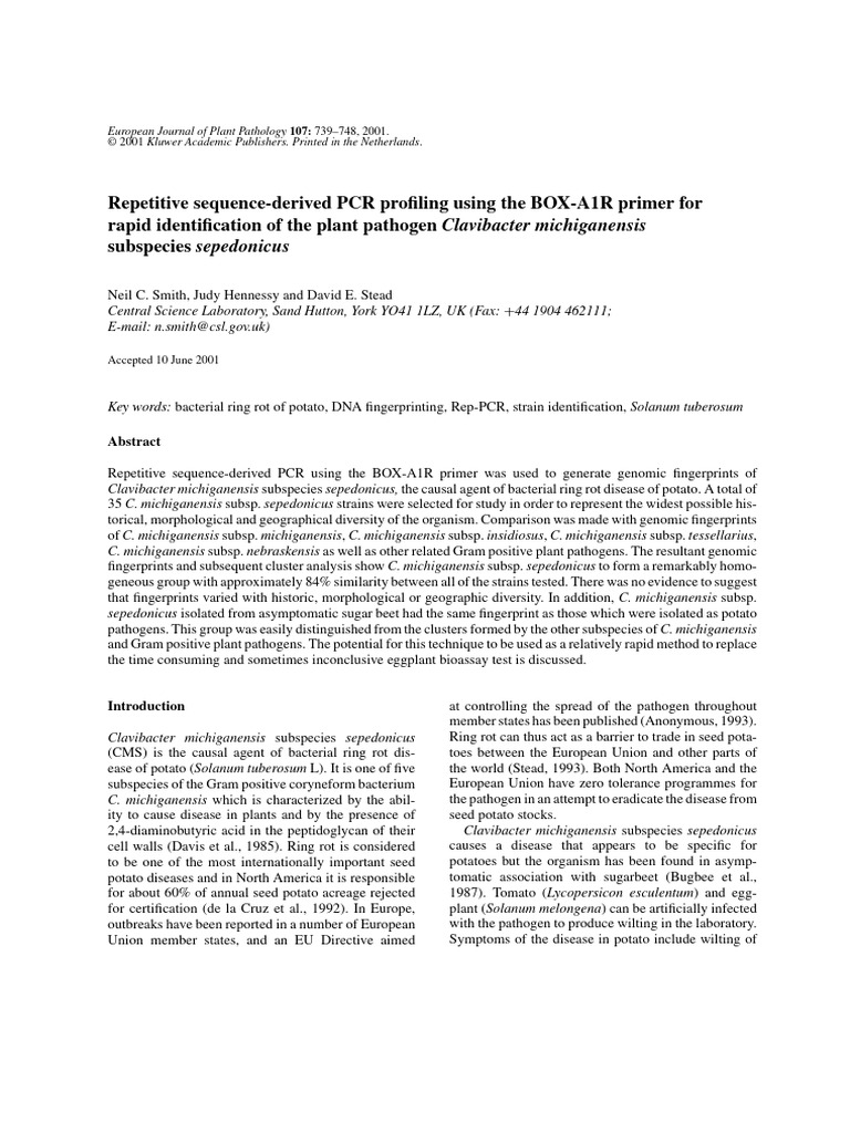 Box PCR | PDF | Polymerase Chain Reaction | Plant Pathology