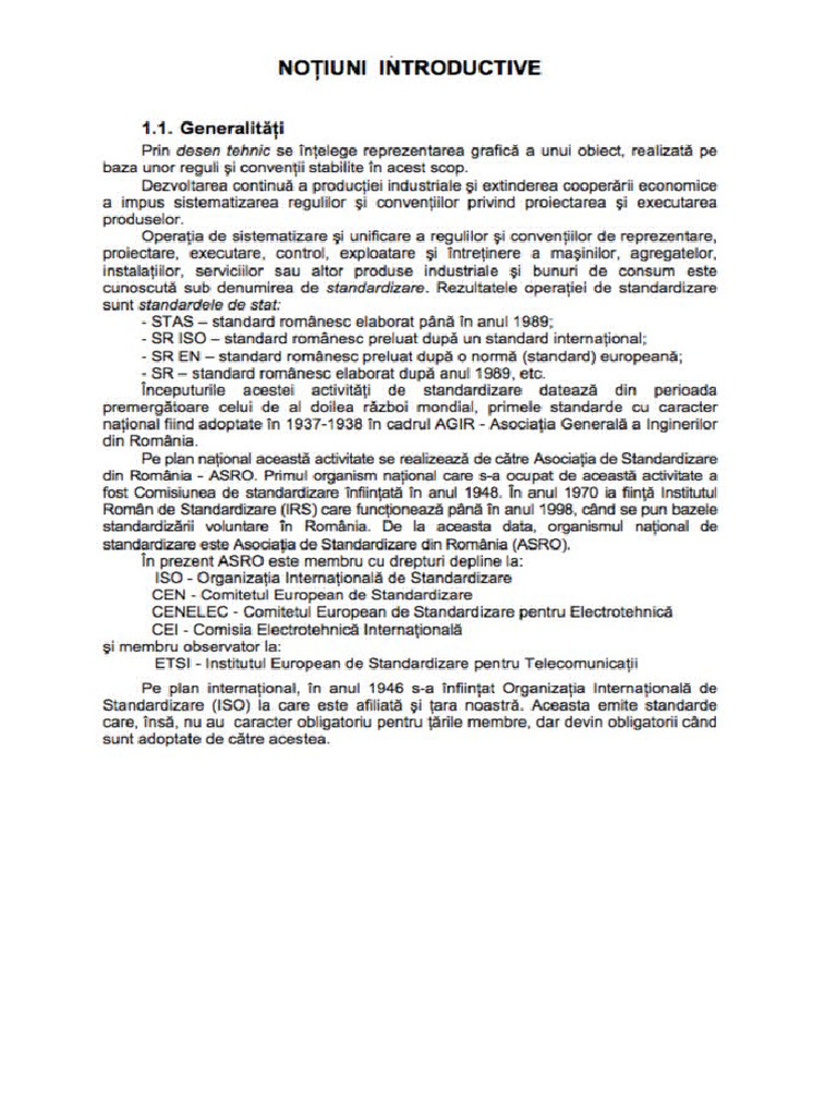 CAP 7 Notiuni de Baza in Desenul Tehnic | PDF