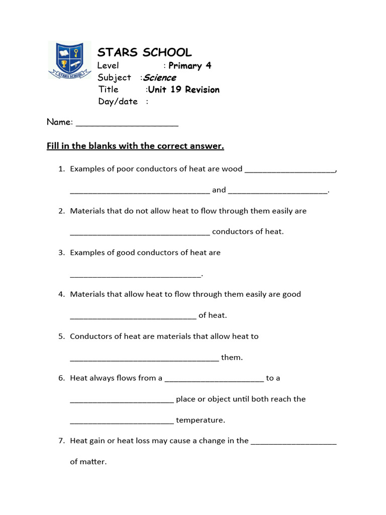 Science P4 Revision Unit 19 | PDF | Heat | Thermal Conduction