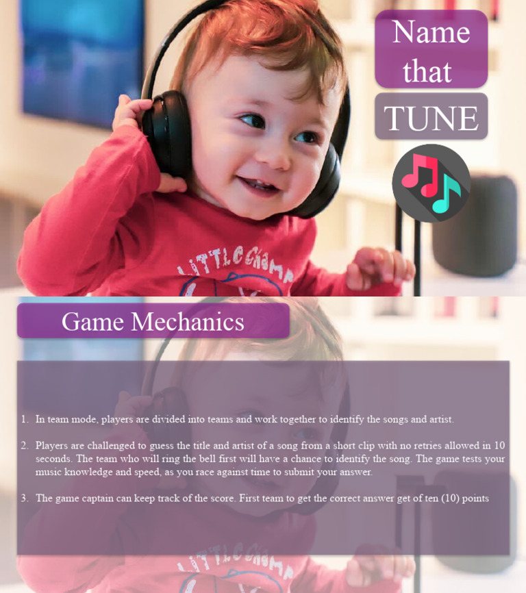 Name That Tune Game Mechanics | PDF | Language Arts & Discipline