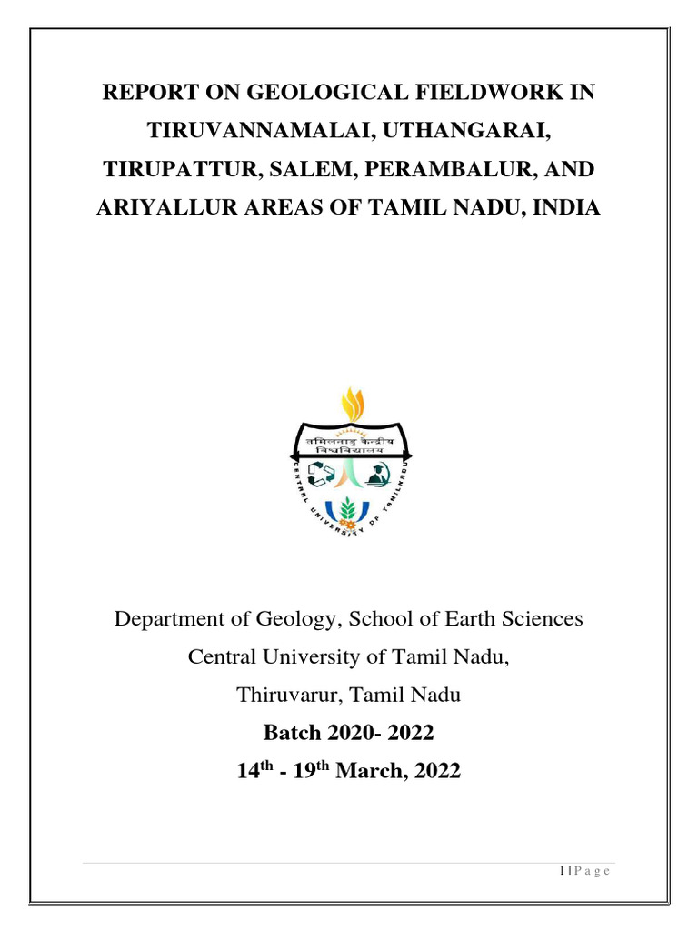MSC 2022 Geology Field Report-032023 | PDF | Granite | Rock (Geology)