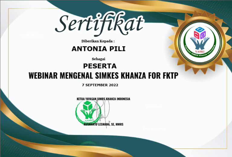 Sertifikat Webinar A - N ANTONIA PILI | PDF | Game & Aktivitas | Ilmu Sosial