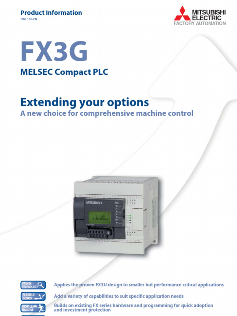 Mitsubishi FX3G Compact PLC Guide | PDF | Electrical Engineering ...